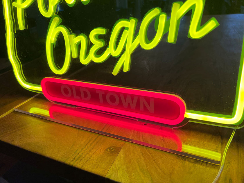 Portland Oregon White Stag LED Replica Sign – Visit Oregon